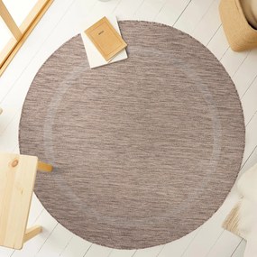 Ayyildiz, Kusový koberec Relax 4311 Brown kruh, 200x200 (průměr) kruh, hnědá, chodba / předsíň