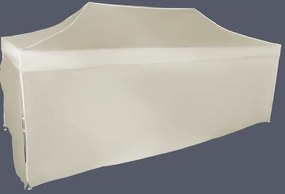 Nůžkový stan 3x6m hliníkový, 4 boční plachty, Béžová