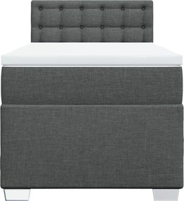 Box spring postel s matrací tmavě šedá 100 x 200 cm textil 3285814