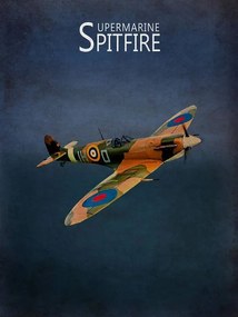 Plechová cedule Spitfire II Velikost: A5 (20 x 15 cm)