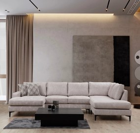 Hanah Home Rohová pohovka PORTO béžová pravá 560ARE1229
