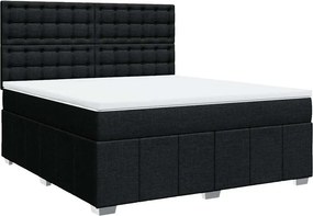 Box spring postel s matrací černá 180x200 cm textil 3294063