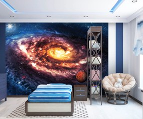 Malvis ® Tapeta Zářivá galaxie Vel. (šířka x výška): 216 x 140 cm