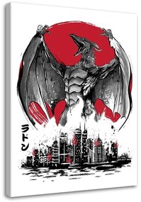 Gario Obraz na plátně Godzilla, monstrum s křídly - Dr.Monekers Rozměry: 40 x 60 cm