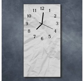 Nástěnné hodiny obrazové na skle - Pokrčený papír