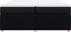 Box spring postel s matrací černá 200x200 cm textil 3285597