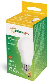Spectrum LED Spectrum, LED žárovka GLS, E-27, 230V, 11,5W, 4000K, 1150lm, WOJ+14347, OSW-01548
