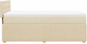 Box spring postel s matrací krémová 80 x 200 cm textil 3287302