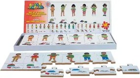 Just Jigsaws 041 Oblékání - dřevěný puzzle set 4 x 12 dílů