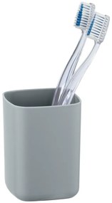 Kelímek na zubní kartáčky BARCELONA v šedé barvě, plastový