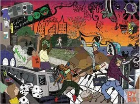 GALISON Oboustranné puzzle Romare Bearden x DreamYard / 500 dílků