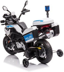 Dětská elektrická motorka BestBerg BBCC-80W – BMW F 850 GS / nosnost 30 kg / Li-Ion baterie / policie