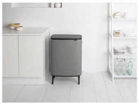 Brabantia BO TOUCH BIN HI Dotykový odpadkový koš 2x30 l - minerální světle šedá