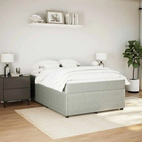 Box spring postel s matrací světle šedá 140x190 cm samet 3285638