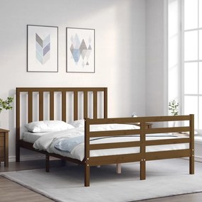 vidaXL Rám postele s čelem 120 x 200 cm masivní dřevo [3193789] Barva: Černá