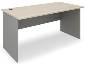 Stůl SimpleOffice 160 x 80 cm, dub světlý / šedá