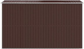 Zahradní kůlna tmavě hnědá 192 x 357 x 223 cm pozinkovaná ocel 3147462