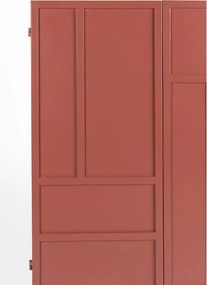 Červená kovová skříňka 70x105x35 cm Davis – White Label