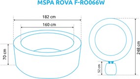 Mspa | Vířivý bazén MSPA Rova F-RO066W | 11400309