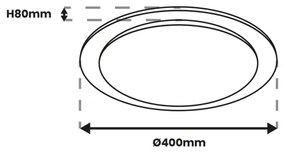 LED Stmívatelné stropní svítidlo ONTARIO LED/24W/230V 3000-6000K + DO