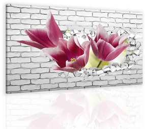 3D obraz tulipány Velikost (šířka x výška): 150x100 cm