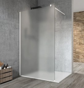 Gelco Sapho, VARIO WHITE jednodílná sprchová zástěna pro instalaci ke stěně, matné sklo, 800 mm, GX1480GX1015