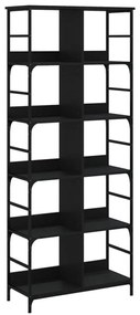 Petromila Knihovna černá 78,5 x 33 x 188,5 cm kompozitní dřevo