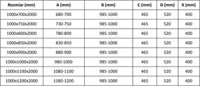 Mexen Velar, sprchový kout s posuvnými dveřmi 100(dveře) x 110(stěna) cm, 8mm čiré sklo, černá matná, 871-100-110-01-70