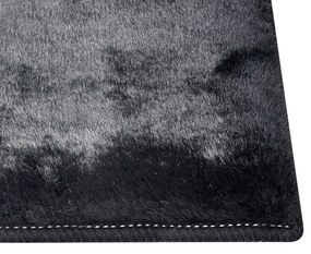 Koberec z umělé zaječí kožešiny 80 x 150 cm černý MIRPUR Beliani