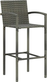 vidaXl 5dílný zahradní barový set šedý 3064871