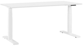 Elektricky nastavitelný psací stůl 180x80 cm bílý DESTIN II Beliani