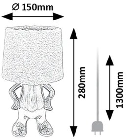 Rabalux 74216 - Stolní lampa SMURFY 1xE14/40W/230V lesklý chrom