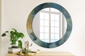 Kulaté zrcadlo tištěný rám Mramor onyx fi 60 cm