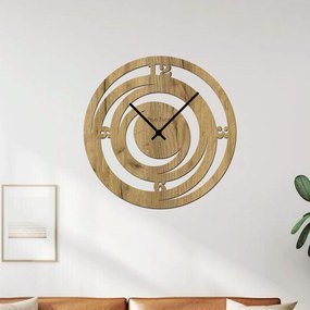 dřevo života Dřevěné hodiny TWIST Zvolte barvu dekoru: Dub zlatý, Zvolte velikost hodin (cm): 40x40, Barva ručiček: Černé