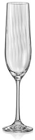 Crystalex - Bohemia Crystal Sklenice na šampaňské Viola Waterfall 190 ml, 6 ks