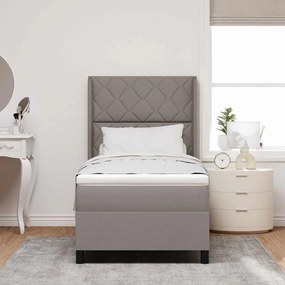 Postel s boxspringem s polštářem Taupe 200 x 100 cm textil 3341697