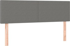Box spring postel s matrací tmavě šedá 140x200 cm textil 3130114