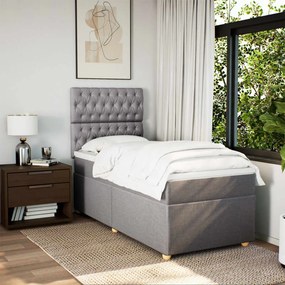 Box spring postel s matrací taupe 80x200 cm textil 3293418