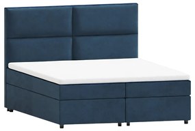 Tmavě modrá boxspring postel s úložným prostorem 160x200 cm Rico – Ropez
