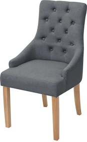 Jídelní židle 4 ks tmavě šedé textil 274423