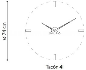 Designové nástěnné hodiny Nomon Tacon 4i black 73cm