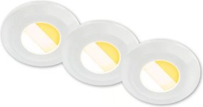 Briloner 7588036 -SADA 3xLED Koup podh svítidlo KLIRA 3xLED/4,9W/230V IP44 bílá
