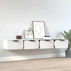 Nástěnné skříňky 2 ks bílé 68 x 30 x 20 cm kompozitní dřevo 3115892