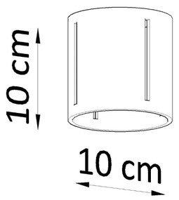 INEZ Stropní světlo, černá SL.0356 - Sollux