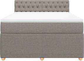 Box spring postel s matrací taupe 140x190 cm textil 3287462