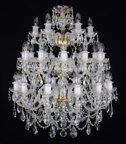 30 Arms luxury Crystal chandelier with twisted glass arms &amp; Cut almonds