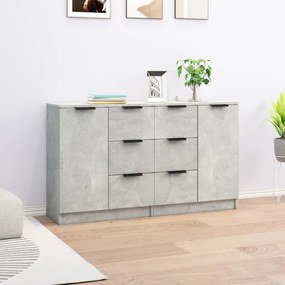 Příborníky 2 ks betonově šedé 60 x 30 x 70 cm kompozitní dřevo - Default Title