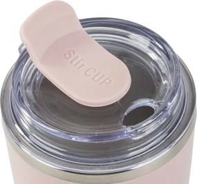 Verk Group Samomíchací hrnek 350 ml, ocelový termos na studené i horké nápoje, s usb kabelem