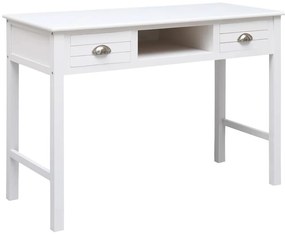 Psací stůl bílý 108 x 45 x 76 cm masivní pavlovnie 338535