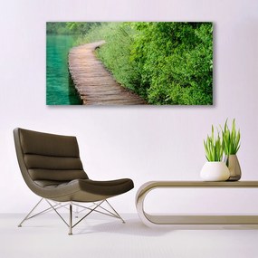 akrylový obraz Most Stromy Architektura 120x60 cm